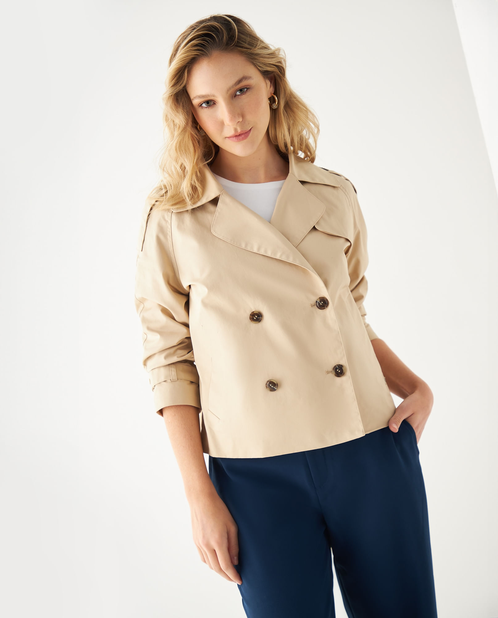 Chaqueta tipo Trench para mujer